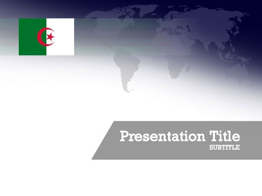 Free flag of Algeria PowerPoint template and Google Slides theme