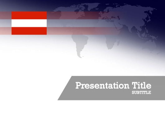 Free flag of Austria PowerPoint template and Google Slides theme