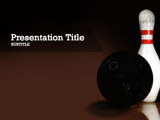 Free bowling ball and pin PowerPoint template and Google Slides theme
