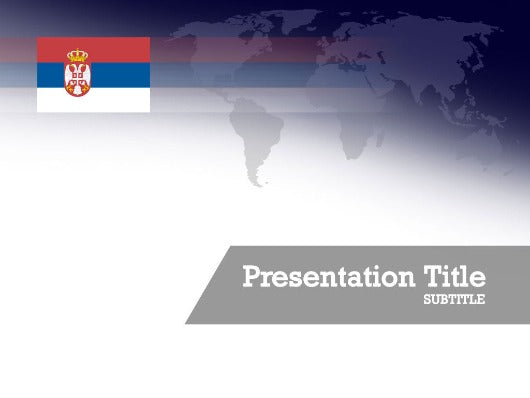 Free flag of Serbia Powerpoint template and Google Slides theme