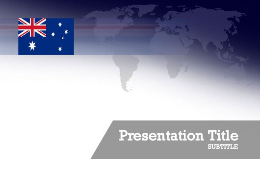 Free flag of Australia PowerPoint template and Google Slides theme