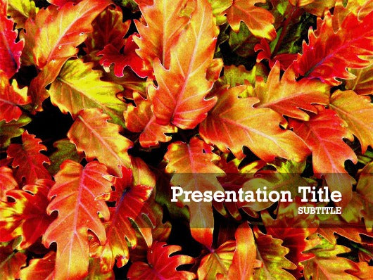 Free changing colors Autumn leaves PowerPoint template and Google Slid