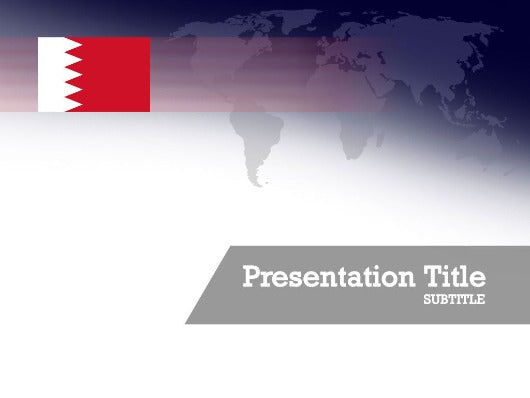 Free flag of Bahrain PowerPoint template and Google Slides theme