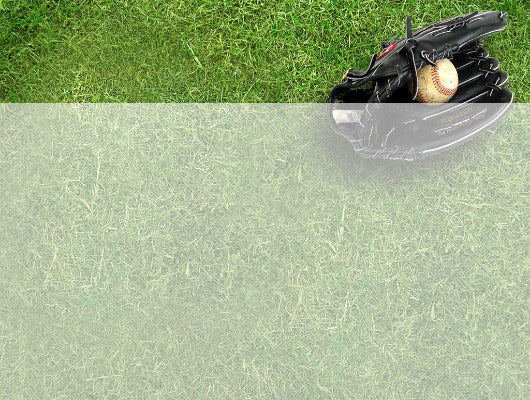 Free baseball glove and ball PowerPoint template and Google Slides the
