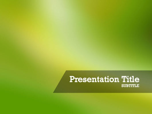 Free blurred green PowerPoint template for presentations and Google Sl