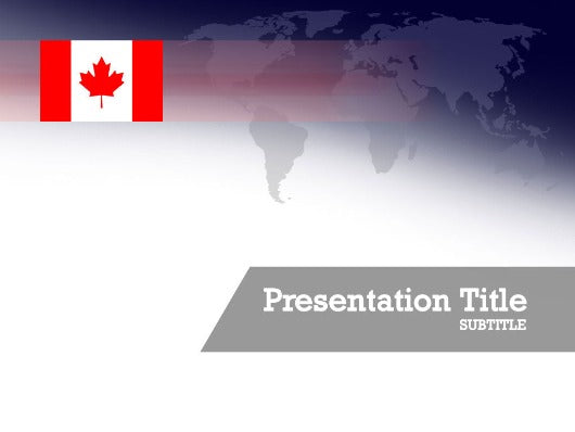 Free flag of Canada PowerPoint template and Google Slides theme