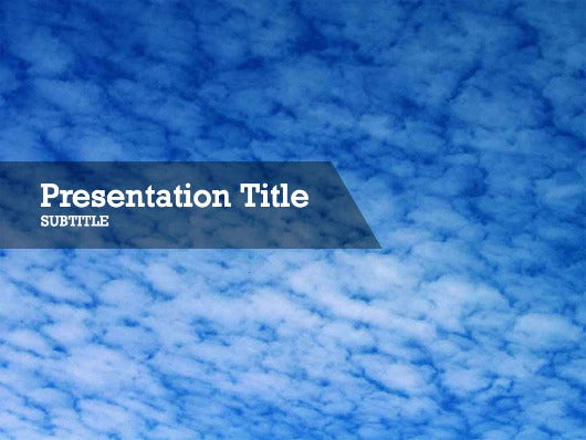 Free sky clouds Powerpoint template and Google Slides theme