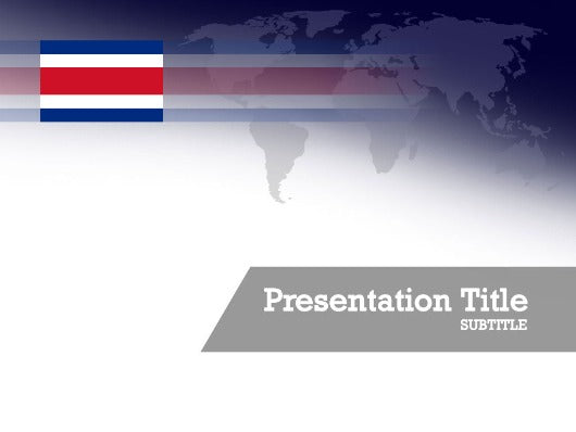 Free flag of Costa Rica Powerpoint template and Google Slides theme