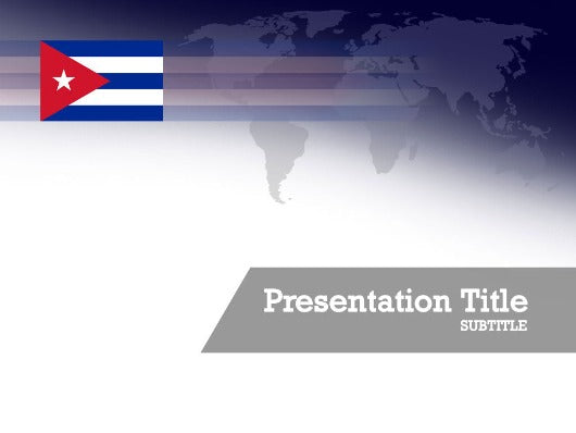 Free flag of Cuba Powerpoint template and Google Slides theme