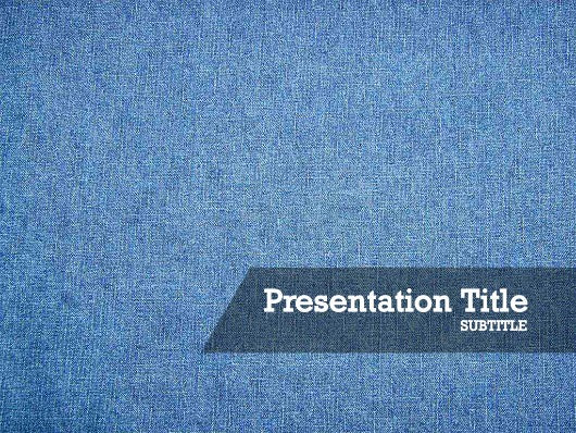Free denim fabric Powerpoint template and Google Slides theme