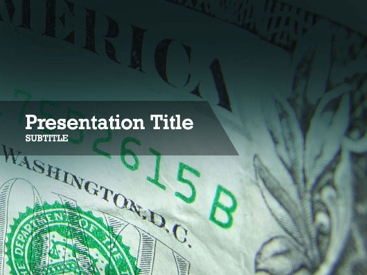 Free dollar bill Powerpoint template and Google Slides theme