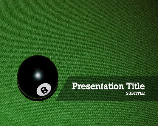Free eight ball Powerpoint template and Google Slides theme