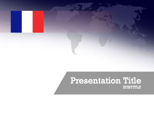 Free flag of France Powerpoint template and Google Slides theme