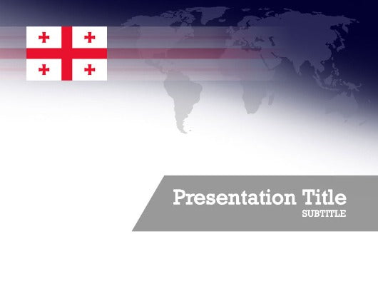 Free flag of Georgia Powerpoint template and Google Slides theme
