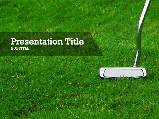 Free golf putter Powerpoint template and Google Slides themes