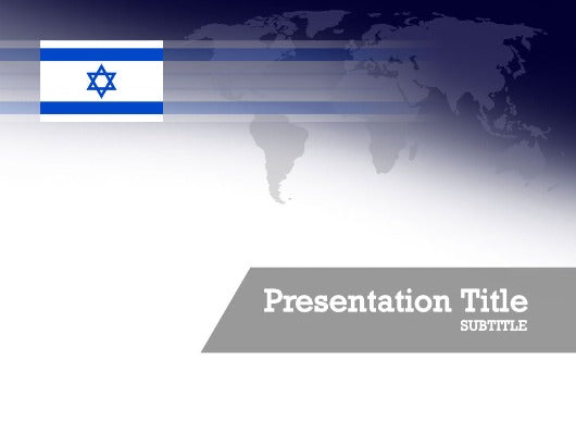 Free flag of Israel Powerpoint template and Google Slides theme