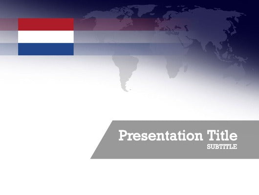 Free flag of The Netherlands Powerpoint template and Google Slides the
