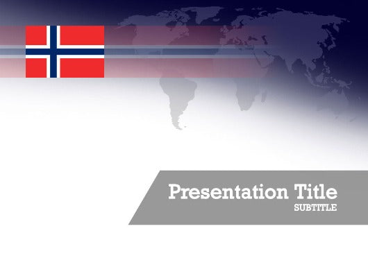 Free flag of Norway Powerpoint template and Google Slides theme