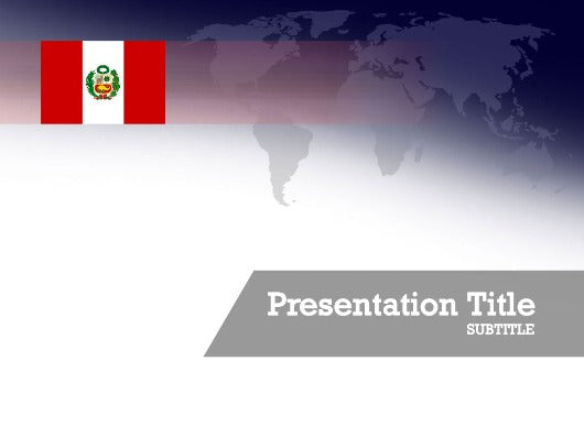Free flag of Peru Powerpoint template and Google Slides theme