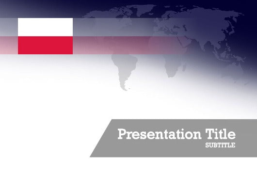 Free flag of Poland Powerpoint template and Google Slides theme
