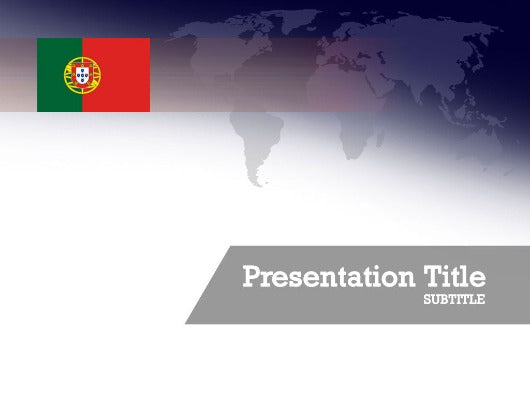 Free flag of Portugal Powerpoint template and Google Slides theme