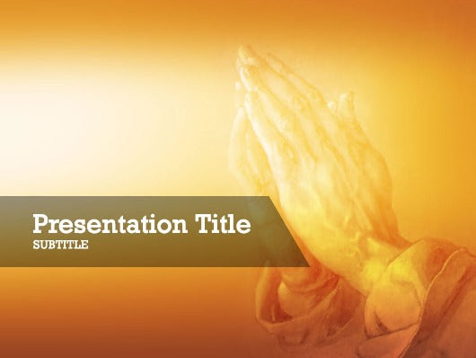 Free praying hands Powerpoint template and Google Slides theme