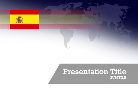 Free flag of Spain Powerpoint template and Google Slides theme