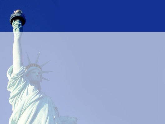Free Statue of Liberty Powerpoint template and Google Slides theme