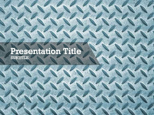 Free steel metal plate Powerpoint template and Google Slides theme
