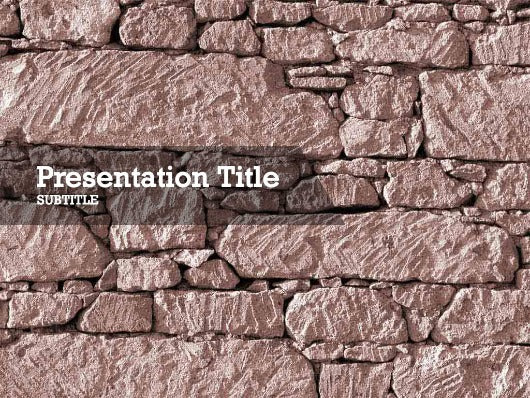 Free stone wall Powerpoint template and Google Slides theme