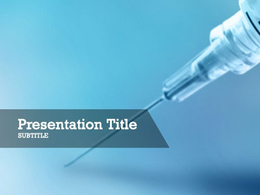 Free syringe Powerpoint template and Google Slides theme
