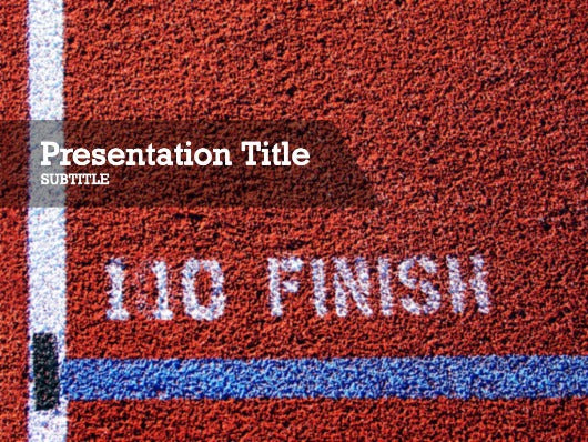 Free finish line Powerpoint template and Google Slides theme