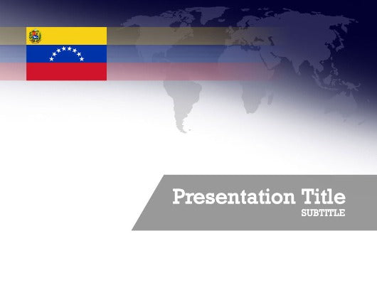 Free flag of Venezuela Powerpoint template and Google Slides theme