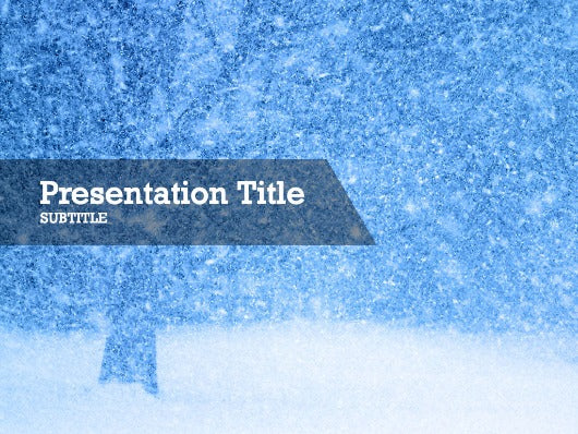 Free winter snow Powerpoint template and Google Slides theme